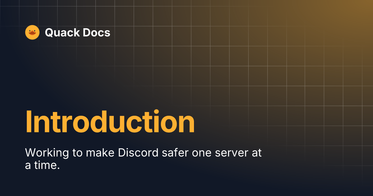 Introduction | Quack Docs